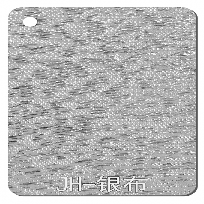 PMMA Cast Golden Silver Cloth Texture Design Acrylic Sheet 4x8ft