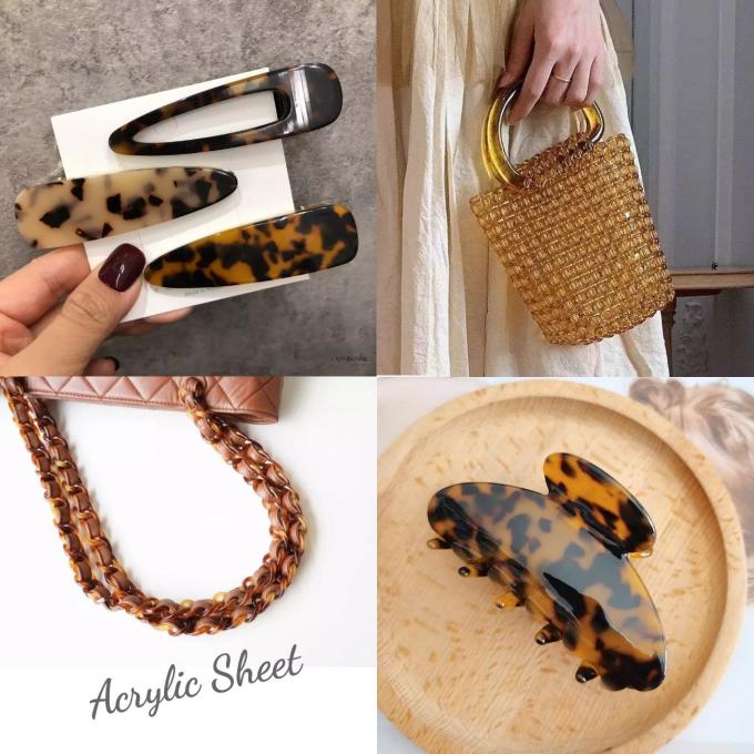 5mm 6mm 8mm 10mm Tortoise Shell Acrylic Sheet For Laser Cutting