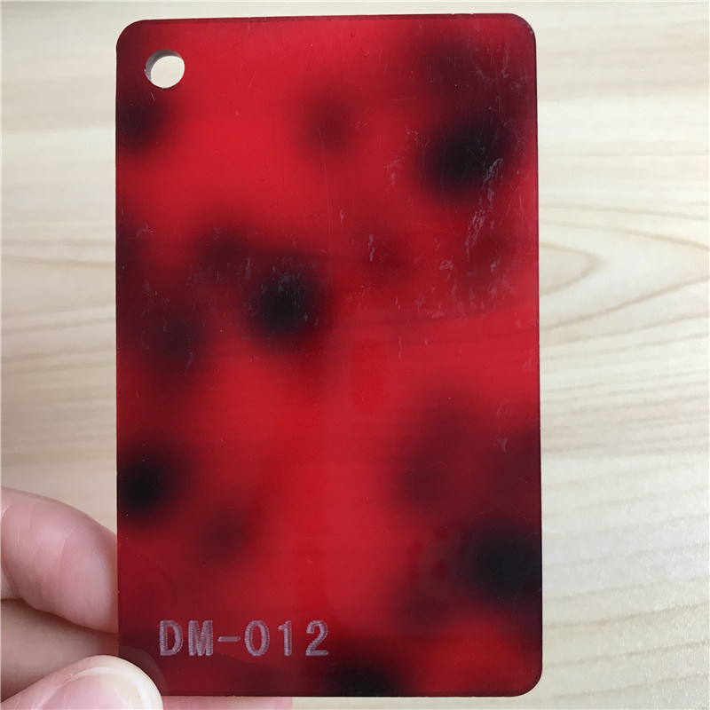 PMMA Transparent Red Plastic Sheet Cast Tortoise Color 12mm Thick ...
